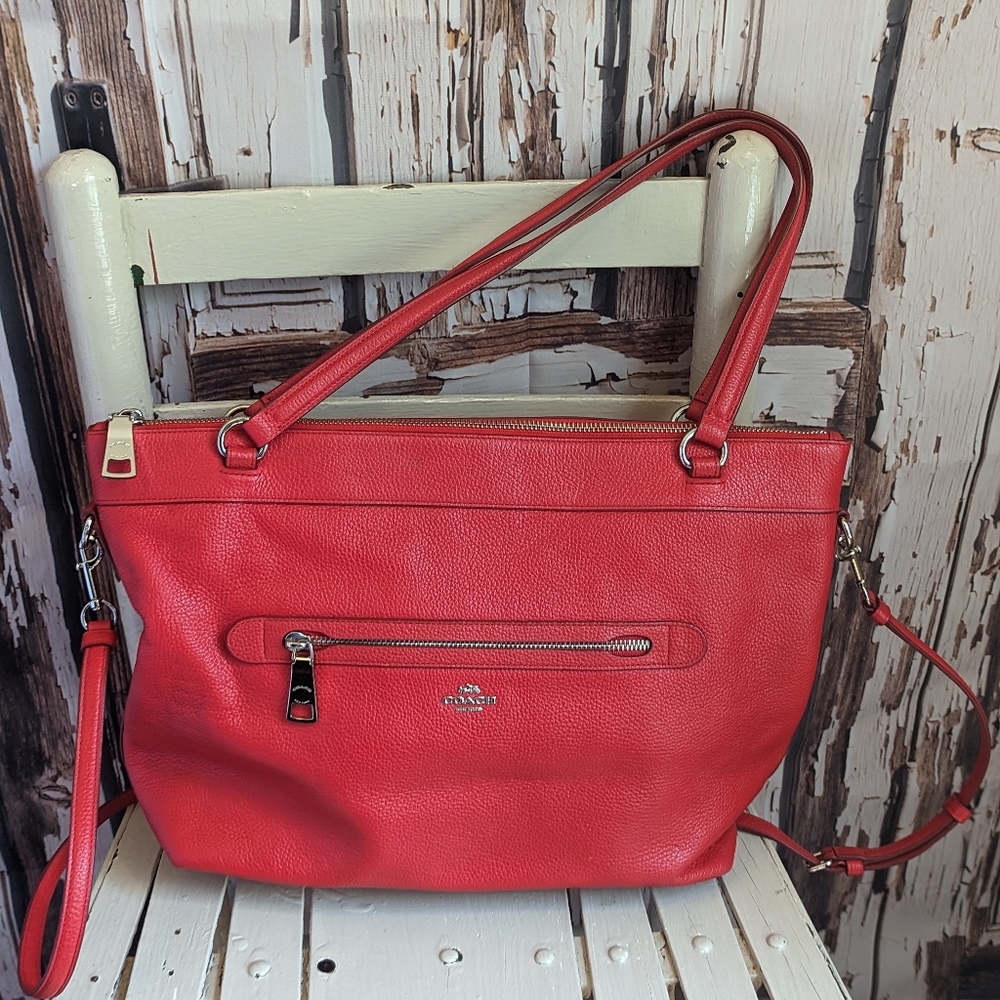 Vintage Coach Red Leather Bag - Gem